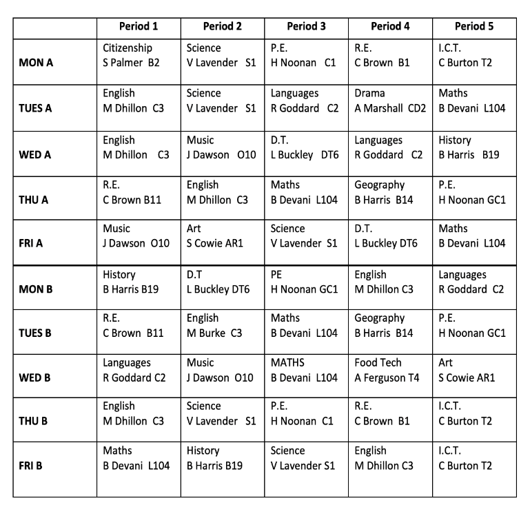 Uxbridge High School Timetables And Maps Uxbridge High School Timetables And Maps